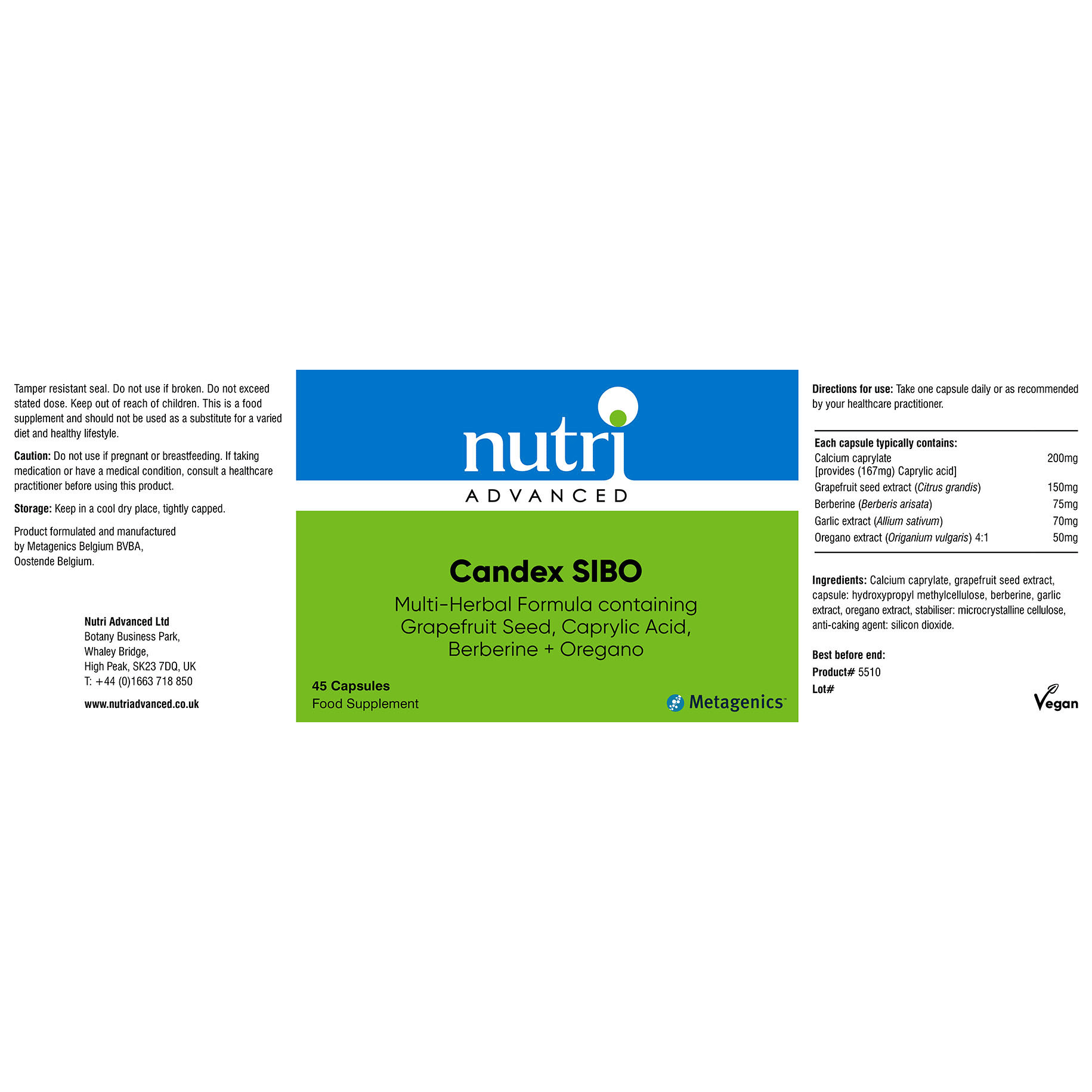 Candex SIBO 45 Capsules | Nutri Advanced